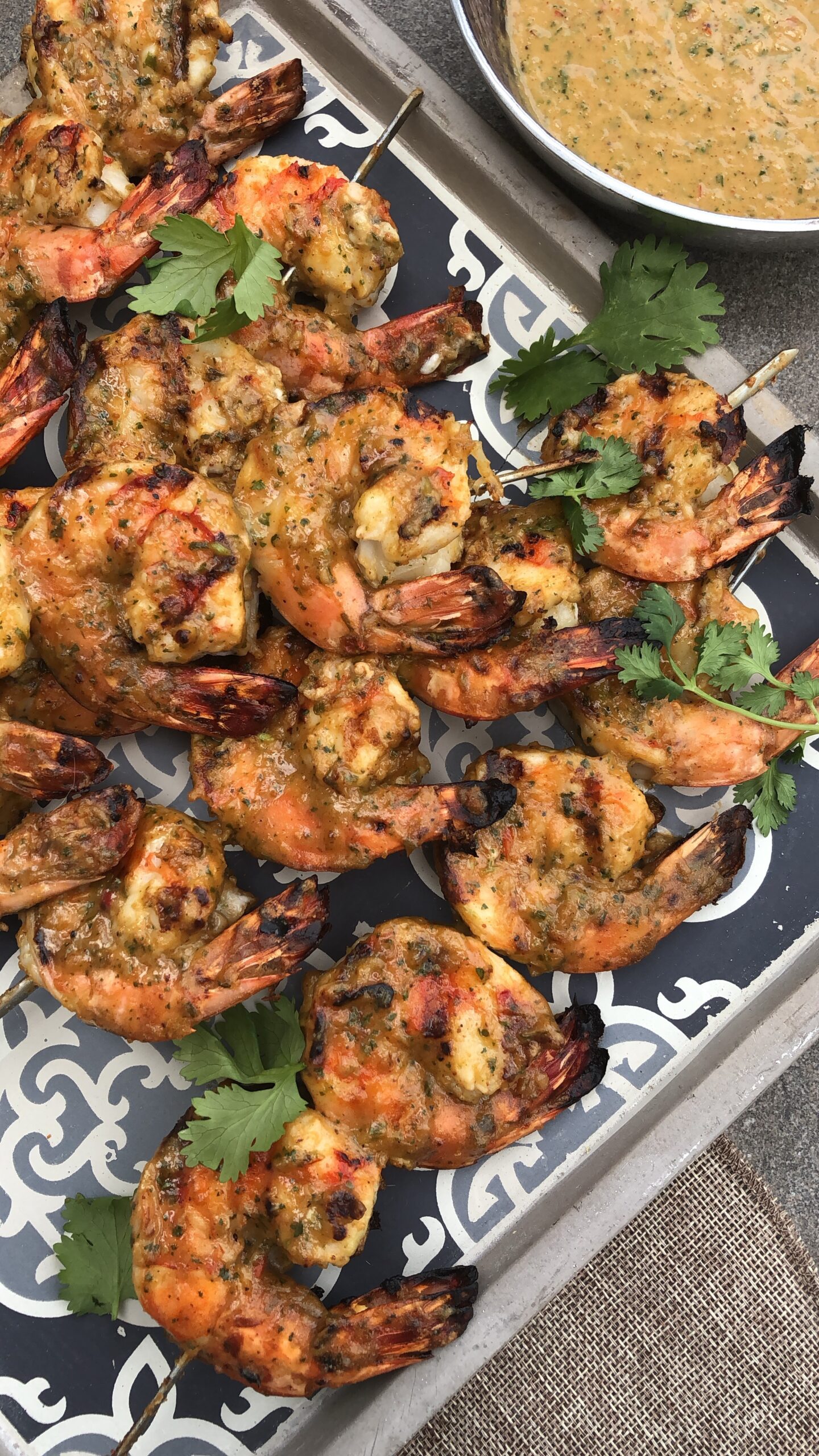 Grilled Prawns with Peanut Butter Sauce - Cuisinovia