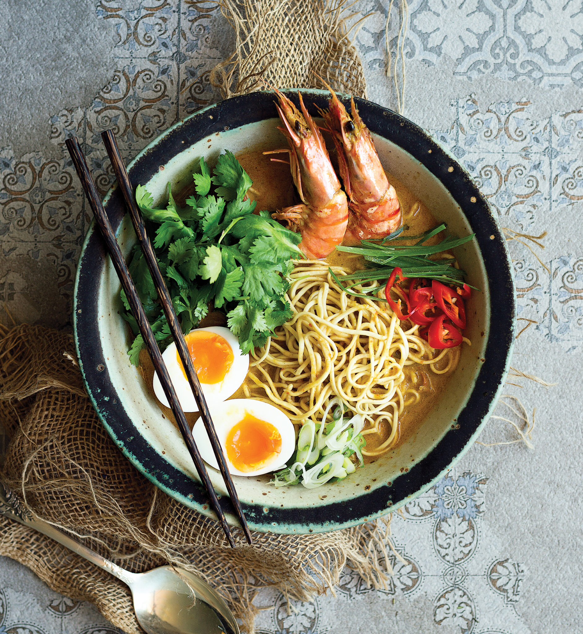 Prawn and Coconut Milk Ramen - Cuisinovia