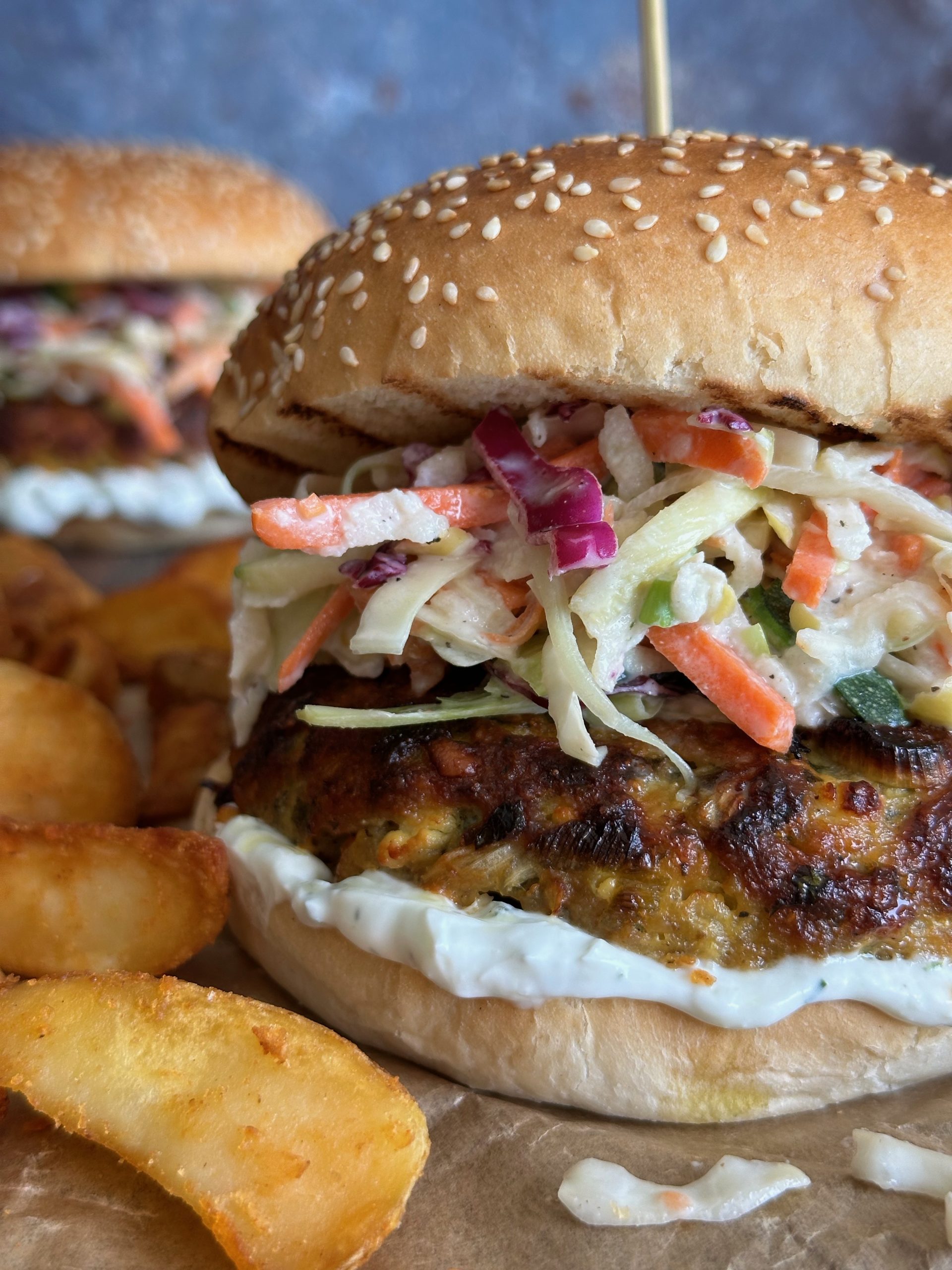 Chicken Burgers with vegetables - Cuisinovia