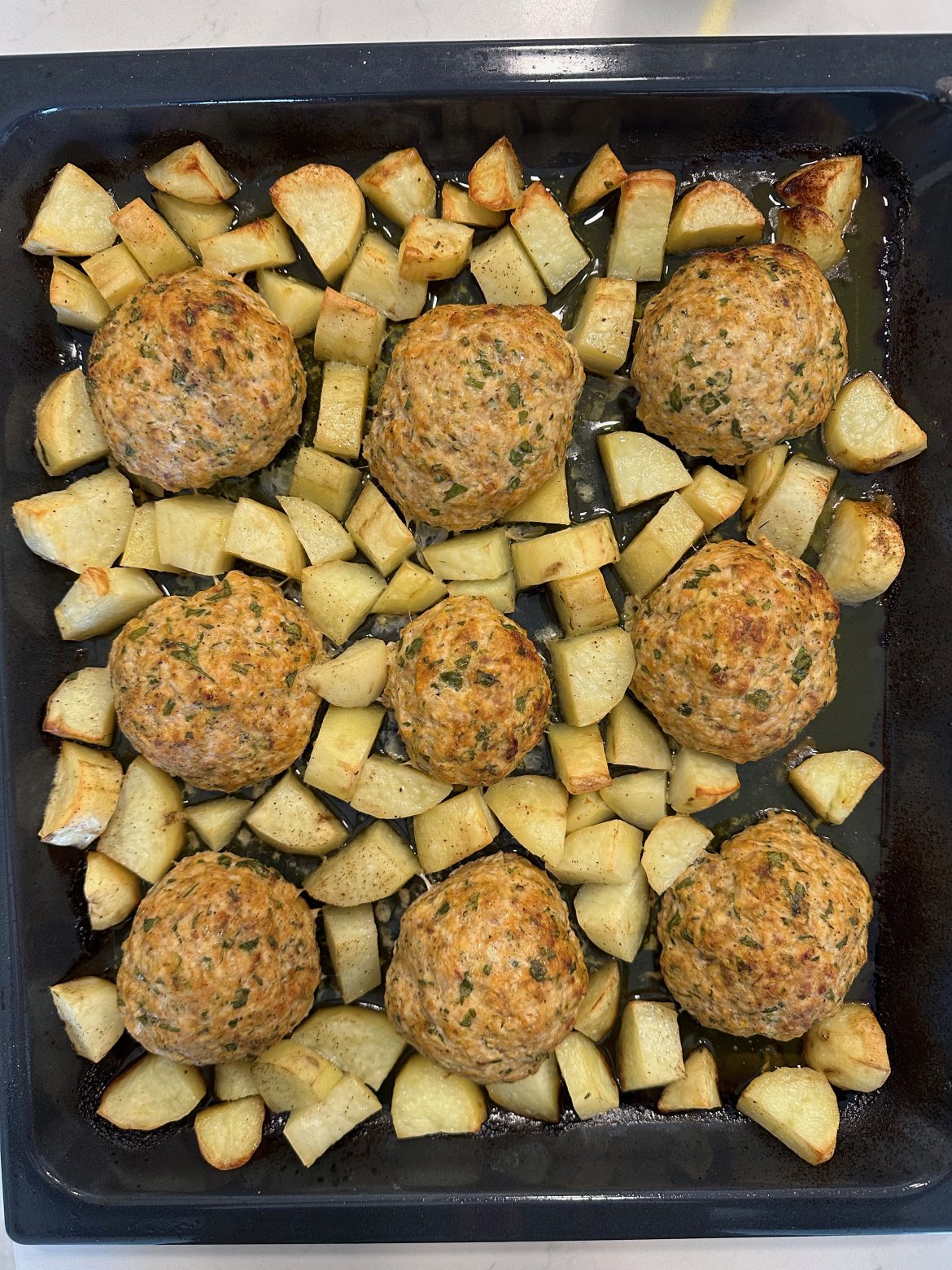 Baked Chicken patties with veggies - Cuisinovia