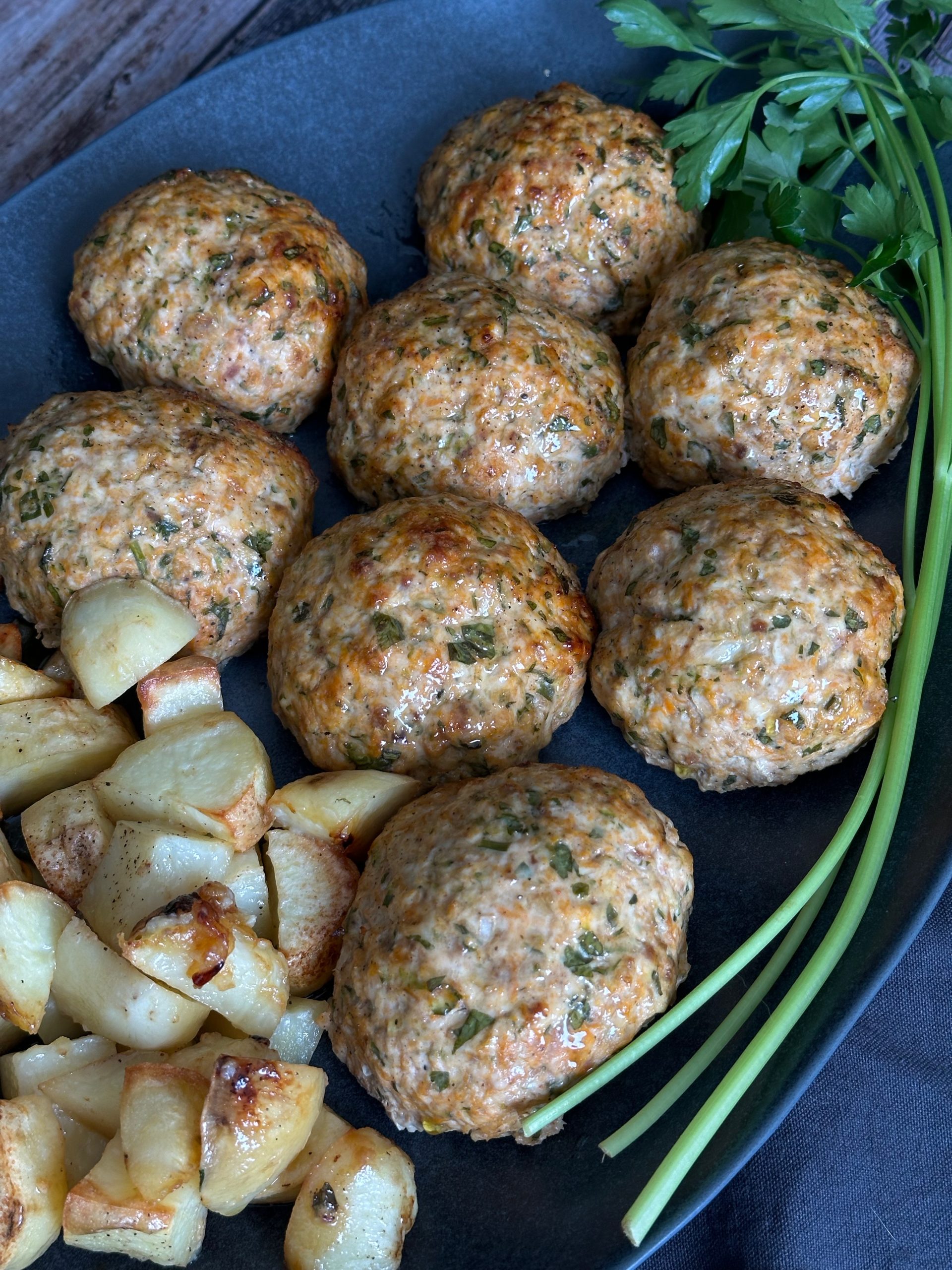 Baked Chicken patties with veggies - Cuisinovia